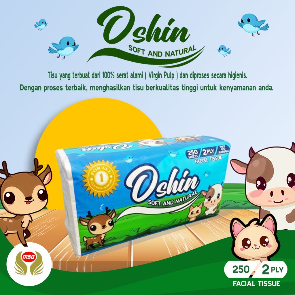 Oshin Facial Tissue 250 – Mitra Sakti Globalindo