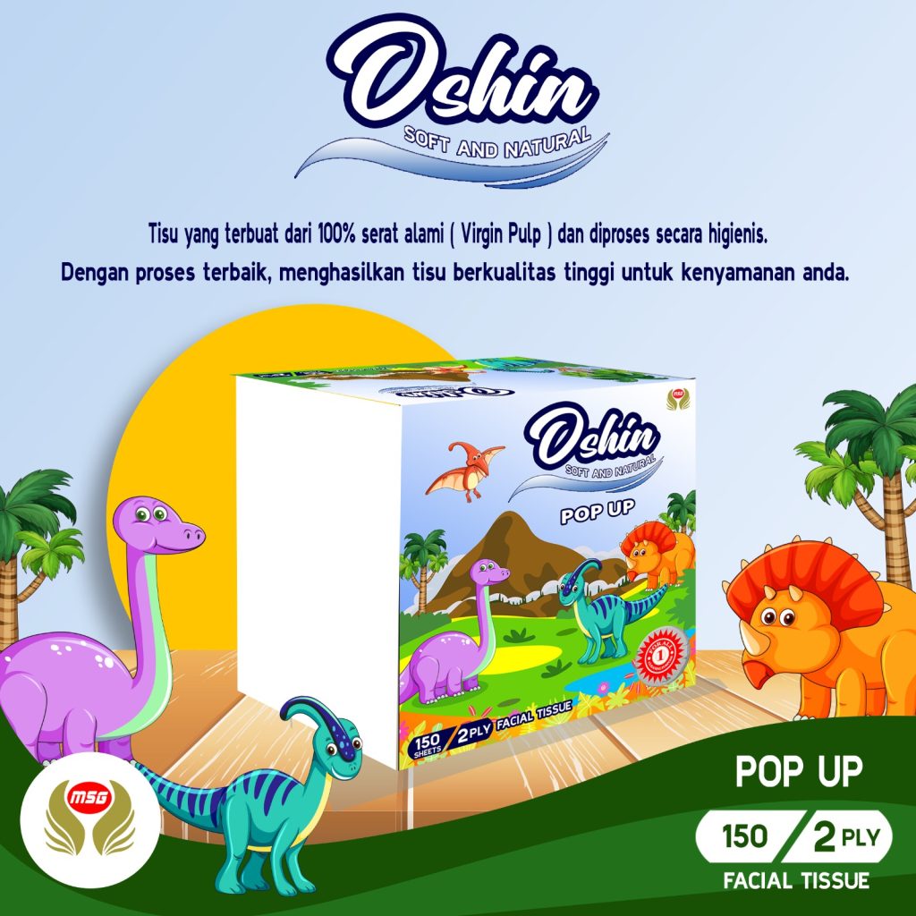 Oshin Pop Up Facial Tissue – Mitra Sakti Globalindo