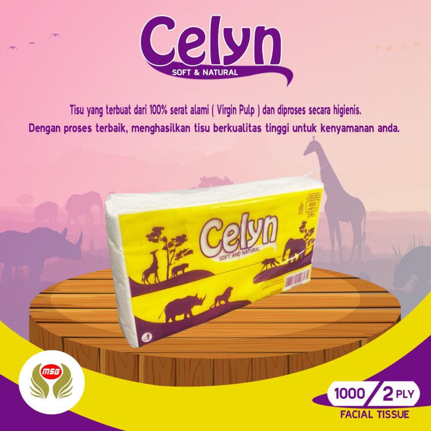 Celyn Family Facial Tissue – 1000 – Mitra Sakti Globalindo