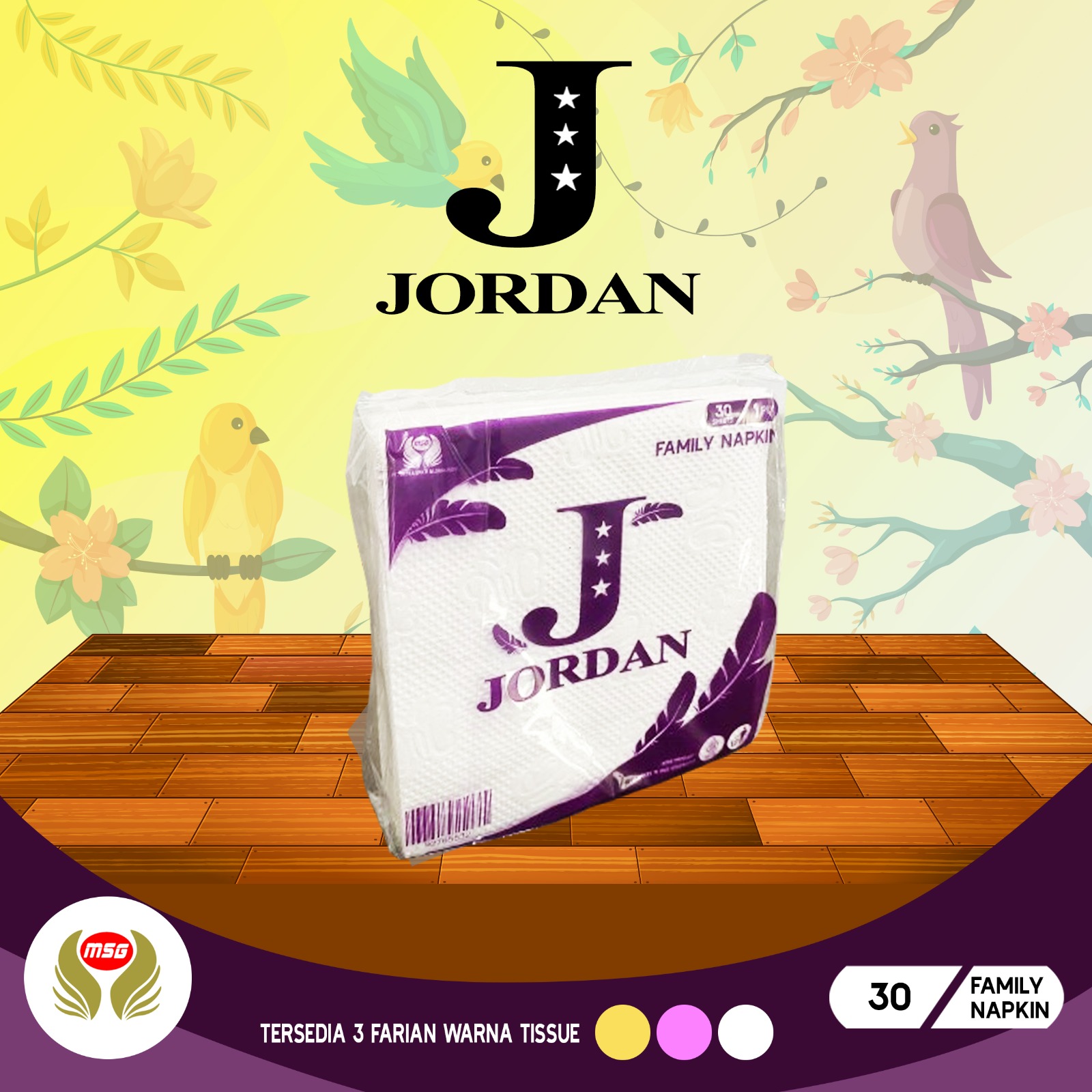 Jordan Family Napkin Tissue 30 – Mitra Sakti Globalindo